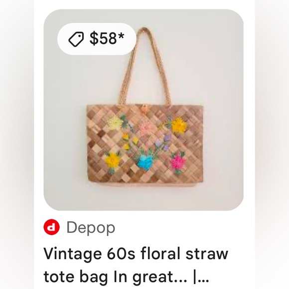 Bags | Colorful Woven Tote Bag | Poshmark